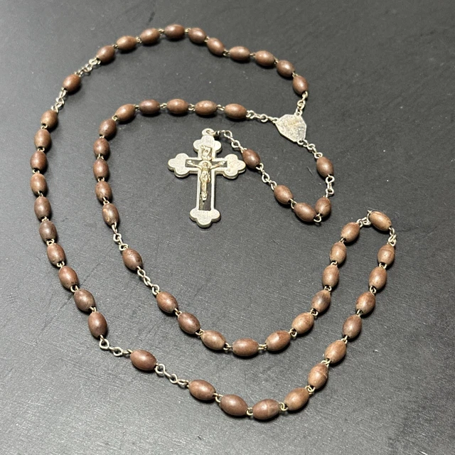 RARE CHAPELET ANCIEN En Acier Et Boule croix reliquaire XIXeme CH49 EUR ...