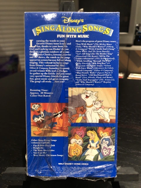 DISNEYS SING ALONG Songs Fun With Music (VHS 1989) 1st Edition RARE ...