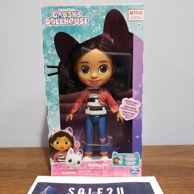 GABBYS DOLLHOUSE GABBY Girl 8” Doll Figure with Cat Ears Headband ...