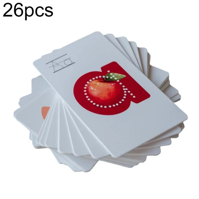 26 ALPHABET FLASH Cards - Preschool Pre-K Toddler Kindergarten Ages ღ ...
