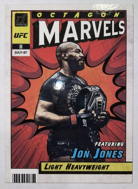 JON JONES 2022 Panini Donruss UFC MMA octogonal Marvels insert #2 os ...