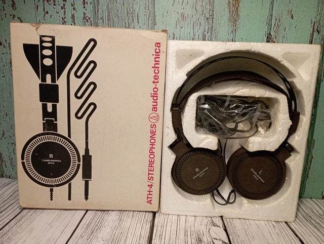 VINTAGE AUDIOPHILE HEADPHONES ATH-4 Audio-technica Made in Japan 1970`s ...