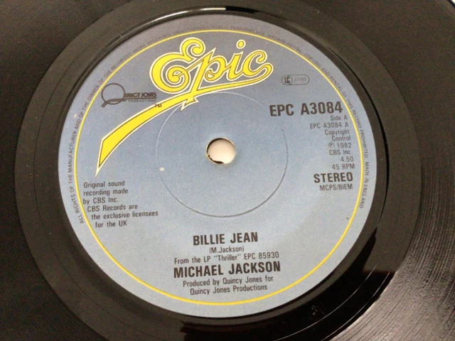 MICHAEL JACKSON BILLIE Jean 7" vinyl single record £4.00 - PicClick UK
