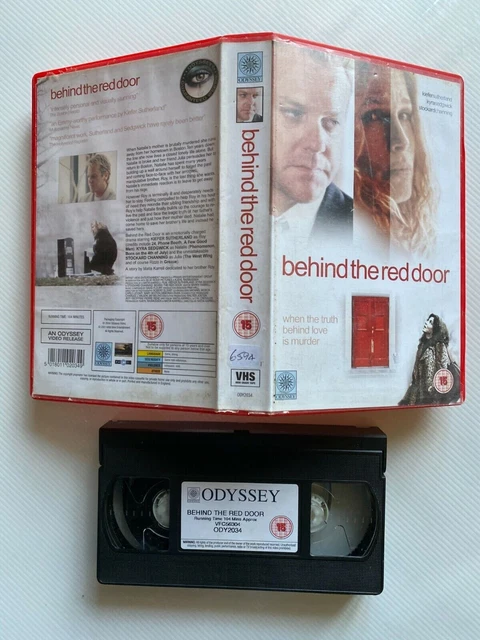 BEHIND THE RED Door Keifer Sutherland RARE BIG CASE VHS Video Ex Rental ...