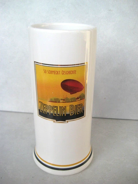 SELTENER ÄLTERER WERBE-BIERKRUG 0,5 Liter "ZEPPELIN BIER BRAUEREI ...