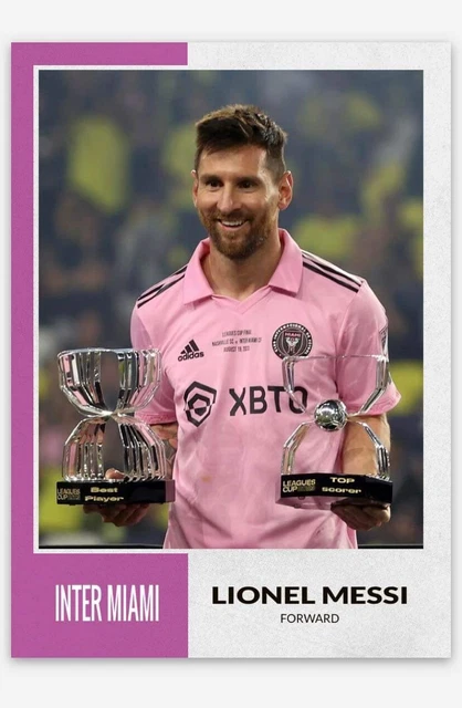 2023 LIONEL MESSI Inter Miami MLS carte de football personnalisée ACEO ...
