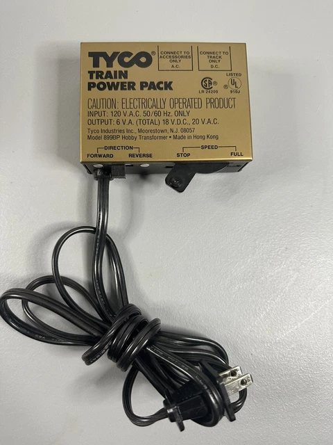 PACK ÉLECTRIQUE TRAIN ferroviaire Tyco modèle 899B Hobby Transformer ...