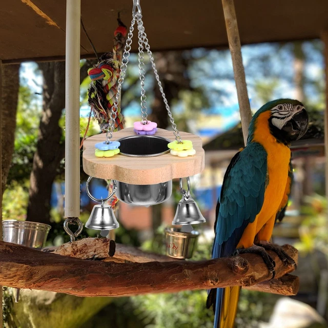 BIRD CAGE WATER Bowl Hanging Pet Bowl Bird Chew Toys Bird Cage Toys $19 ...