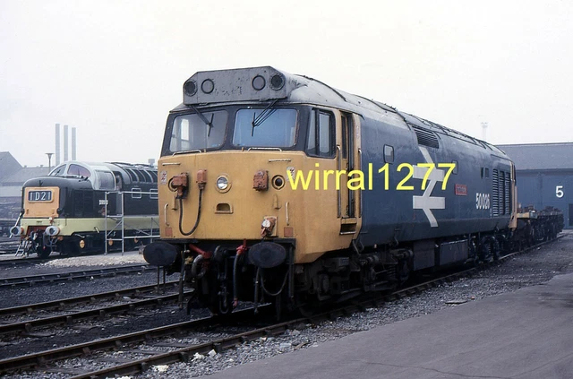 6X4 COLOUR RAILWAY photograph Class 50 50026 at Doncaster Works 12.03. ...