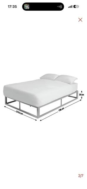 ARGOS HOME PLATFORM Small Double Metal Bed Frame - Black - Excellent ...