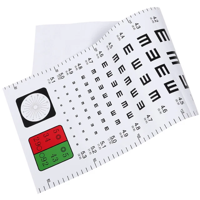 STANDARD VISUAL TEST Chart for Eye Breaking-proof Testing Child Table £ ...