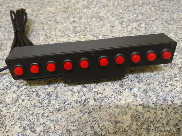 10 FUNCTION 3D printed USB Button Box for PC driving / racing and ...