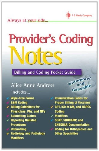 PROVIDER'S CODING NOTES: BILLING & CODING POCKET GUIDE By Andress Ccs-p ...