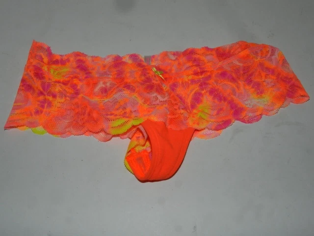 NWT VICTORIAS SECRET XS Pink Panties extra low rise cheekster neon ...