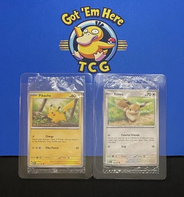 POKÉMON PIKACHU AND Eevee Pokemon Together Promo Cards Set - Sealed ...