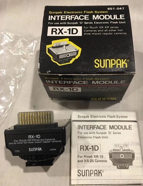 SUNPAK RX-1D “ D Series “ Flash Module for Ricoh XR & KR series Cameras ...
