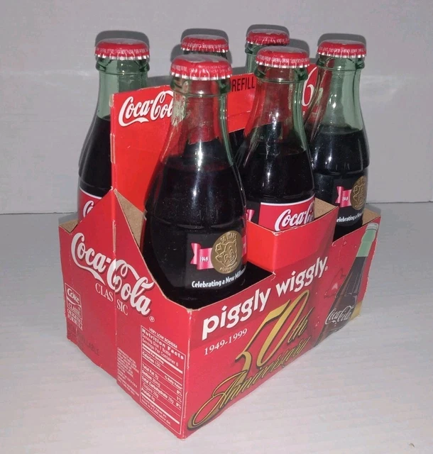 VTG PIGGLY WIGGLY 50th Anniversary~New Millennium COCA-COLA 6-Pack Full ...