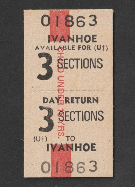 VINTAGE 1960S VICTORIAN RAILWAYS IVANHOE 3 SECTIONS CHILD UNDER 15 ...
