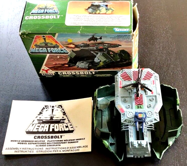 KENNER MEGA FORCE TRIAX CROSSBOLT MOBILE ARMOURED HELIPAD 1989 Boxed £ ...