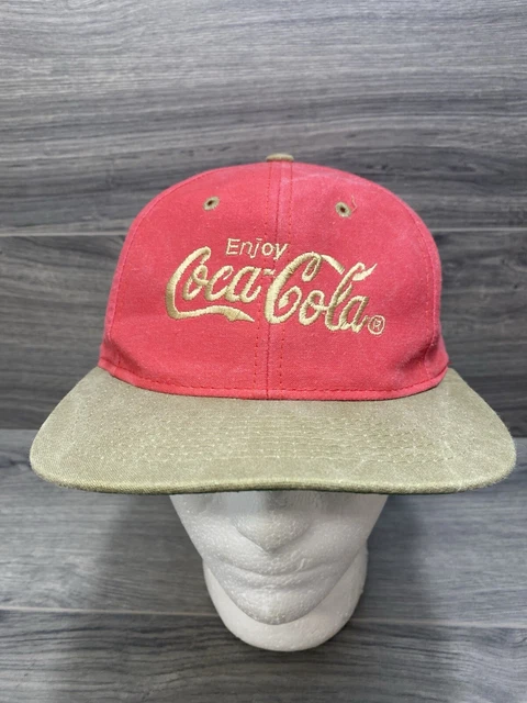 VINTAGE RED ENJOY Coca Cola Coke Strap Back Hat Cap Adjustable £12.84 ...