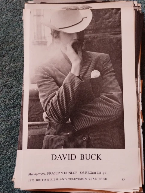 SK30 EPHEMERA 1972 TV Film Agent Magazine Advert David Buck $2.69 ...