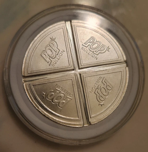 1 OZ - Pop Bullion Divisible 4x.25 oz .999 Silver Round - BU - w ...