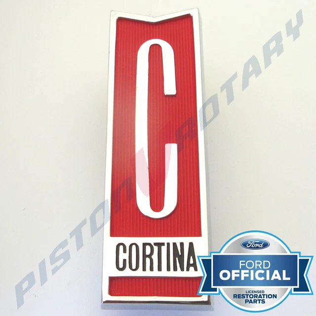 CORTINA GRILLE BADGE , Chrome, Brand New for FORD MK2 MKII Super deluxe ...