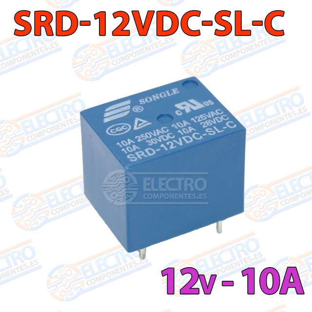RELE 12V 10A SRD-12VDC-SL-C PCB soldar superficie power relay EUR 1,30 ...