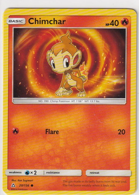 POKEMON CARTE ULTRA-PRISMA Numéro 20/156 Chimchar Anglais EUR 1,00 ...