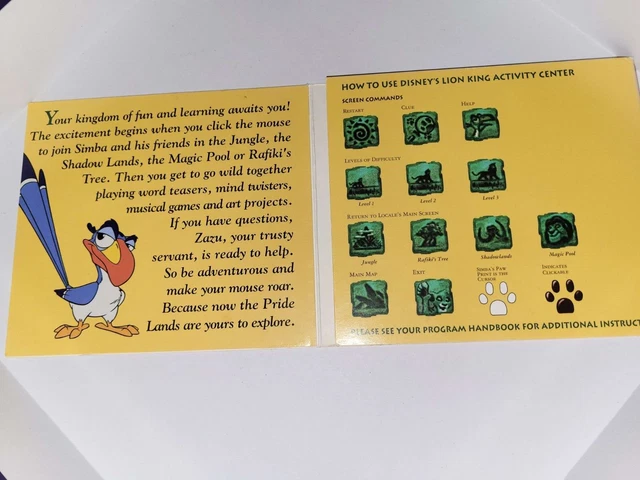 DISNEY'S THE LION King Activity Center (Windows/Mac, 1995) $13.19 ...