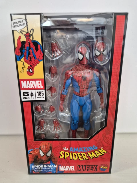 MEDICOM TOY MAFEX 185 Marvel Spider-Man Classic Comic Costume EUR 119,00 - PicClick DE