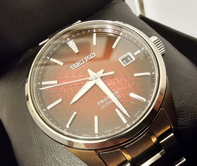SEIKO PRESAGE SHARP Edged Series Automatic Watch SPB227J1 - Red Dial ...
