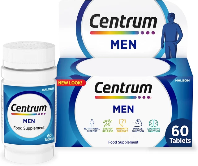 CENTRUM MEN UNDER 50 Multivitamin Tablets for Men, 60 Tablets, Vitamins ...