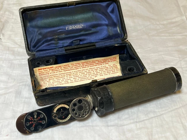 VINTAGE THEODORE HAMBLIN of London Ophthalmoscope Boxed £20.00 ...