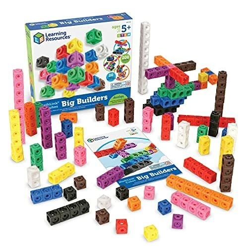 LEARNING RESOURCES MATHLINK Cube Big Builders Develops Early Math Skills Imag... £19.61 ...