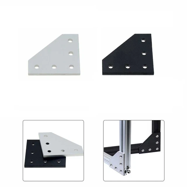 SUPPORT D'ANGLE PLAQUE de fixation pour 2020 profil?? en aluminium 90 ...