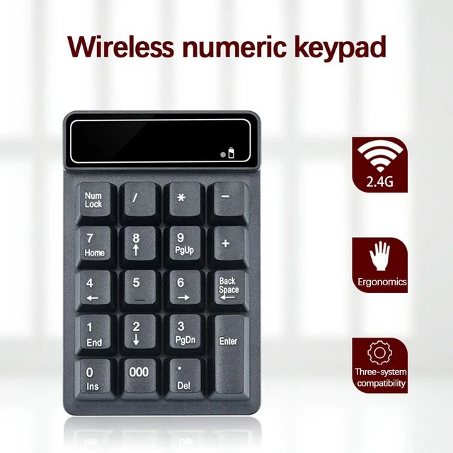 19 KEYS ACCOUNTING Keyboard Wireless Keyboard Numeric Keypad Numpad Number Pad EUR 12,50 ...