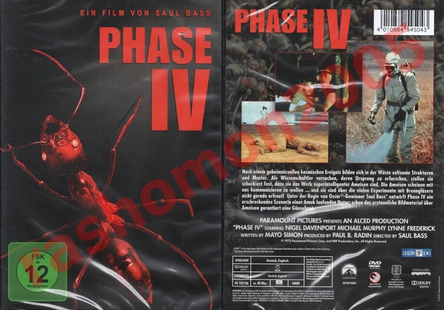 DVD PHASE IV 4 FOUR (1974) Michael Murphy Lynne Frederick Saul Bass ...