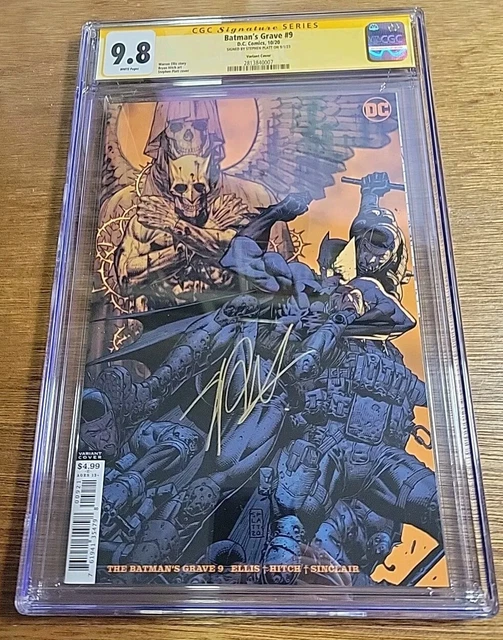 BATMAN'S GRAVE #9 VARIANTE SPLATT CGC SS 9.8 signée Stephen Platt comme ...