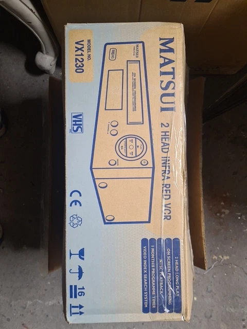 MATSUI VX-1230 BLACK VHS Video Player Recorder VCR, Long Play ...
