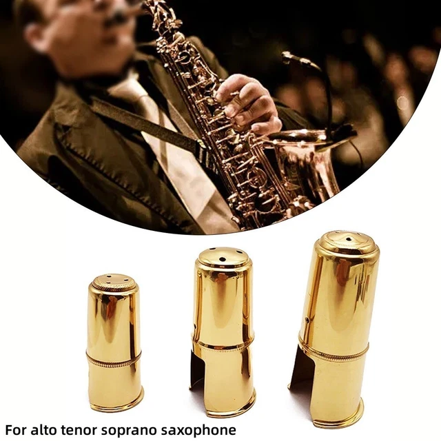 BOUCHON D'EMBOUT BUCCAL saxophone en laiton plaqué or amélioré (soprano alto EUR 12,47 - PicClick FR