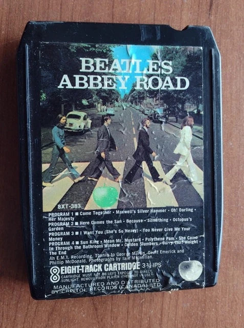 CANADA!!! THE BEATLES Abbey Road '70s 8 TRACK TAPE CARTRIDGE CASSETTE ...