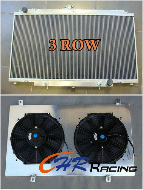 ALUMINUM RADIATOR+SHROUD+FAN*2 FOR Nissan GU PATROL Y61 petrol 4.5L MT ...