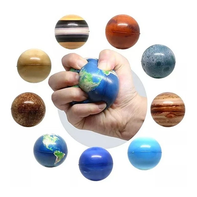 10PCS PLANET SPACE Toy Educational Solid Soft Ball Toy Solar System ...
