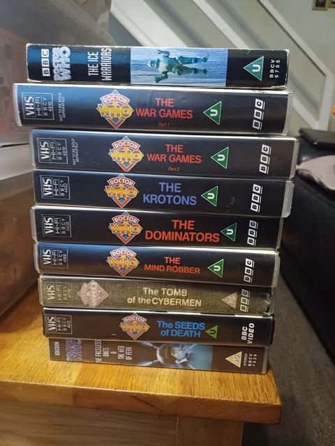 DOCTOR WHO VHS bundle 2nd Dr. BBC Troughton War Games Daleks Cybermen £ ...