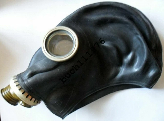 WW2 USSR RUBBER GAS MASK GP-5 Russian soviet Black Helloween, size 0,1 ...
