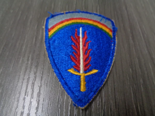VINTAGE US ARMY in Europe WW2 "Flaming Sword of Freedom" Patch Rainbow ...
