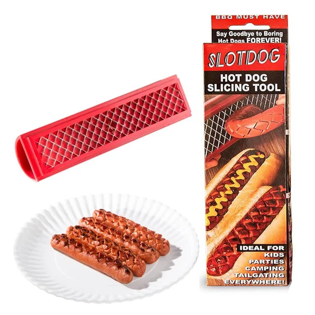 HOT DOG SLICER Hotdogs Cutter Tool Sausage Links Bbq Grill Kitchen ...