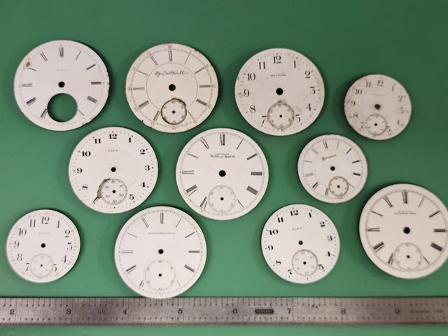 LARGE VINTAGE ASSORTED Pocket Watch Dial Lot #3 - Watchmaker ...