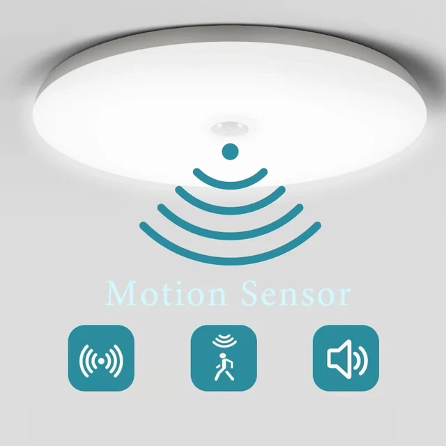 12W-36W MOTION SENSOR PIR LED Ceiling Lamp Corridor Bedroom Living Room ...